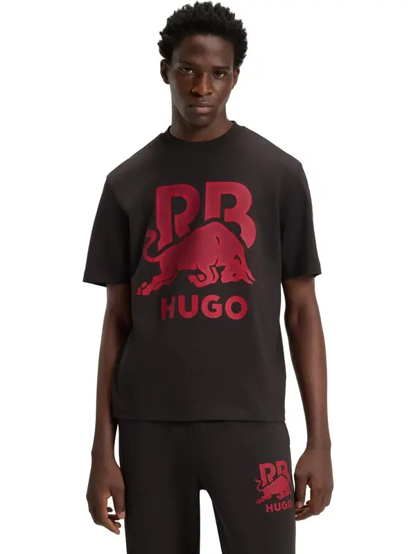 Hugo X Rb Bull-graphic T-shirt In Cotton - Dark Brown