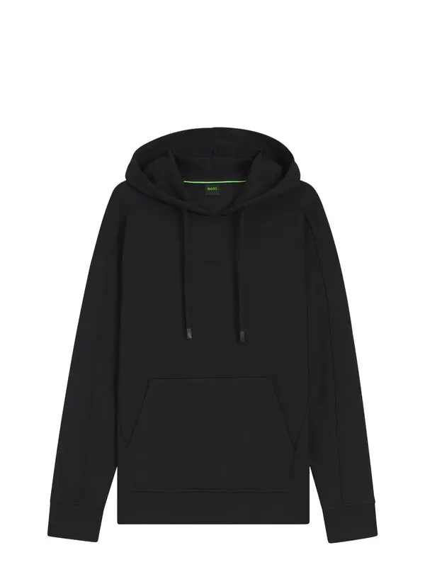 BOSS Quilted-jacquard Hoodie - Black