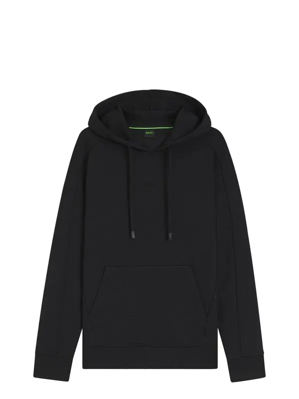 BOSS Quilted-jacquard Hoodie - Black