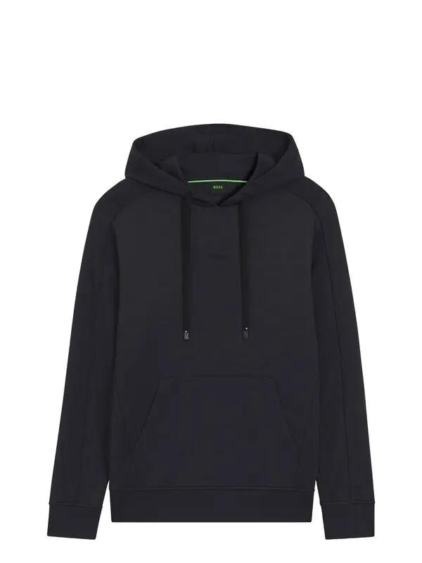 BOSS Quilted-jacquard Hoodie - Dark Blue