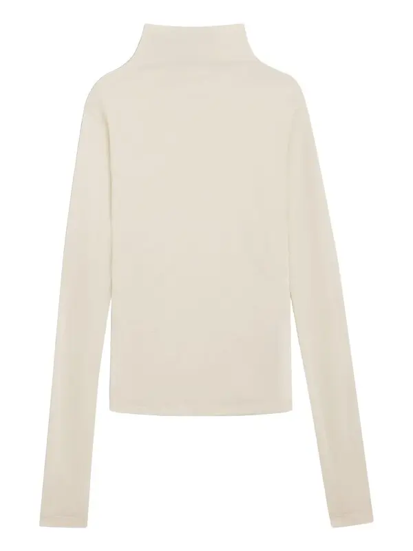 BOSS Slim-fit High Neck Jersey Top - White