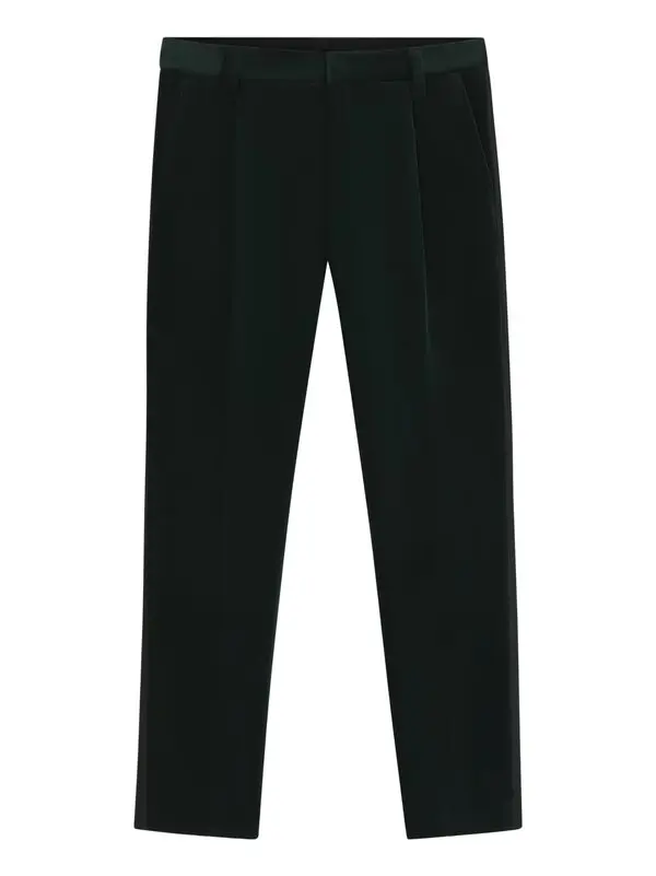 Hugo Slim-fit Cotton Velvet Trousers - Light Green