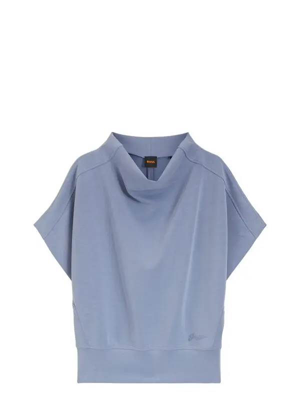 BOSS Sweatshirt With High Neckline - Blue