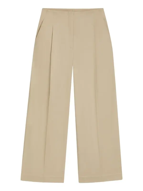 BOSS Relaxed-fit Cropped Culottes - Light Beige