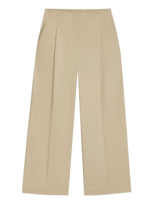 BOSS Relaxed-fit Cropped Culottes - Light Beige