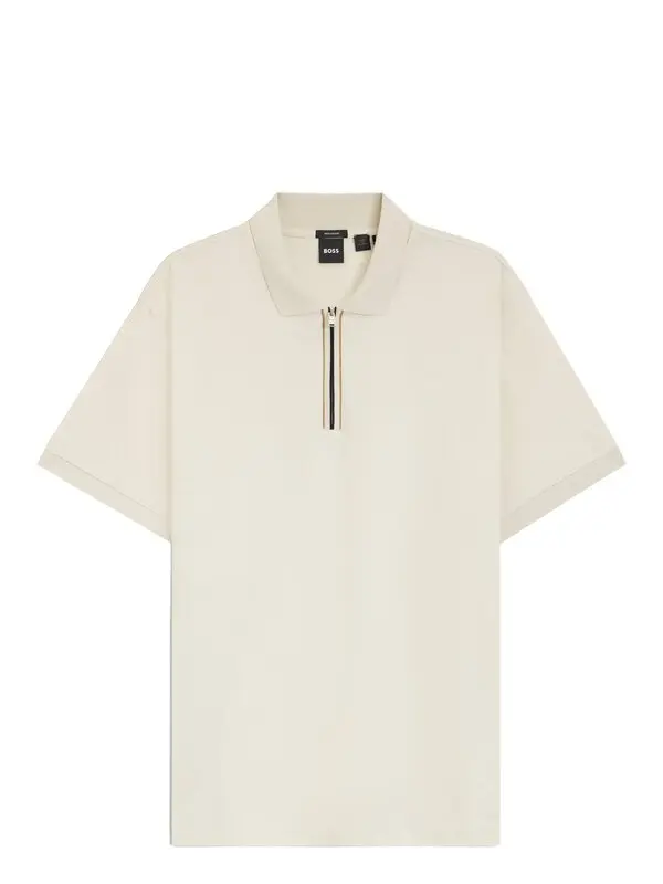 BOSS Regular-fit Polo Shirt In Mercerized Cotton - White