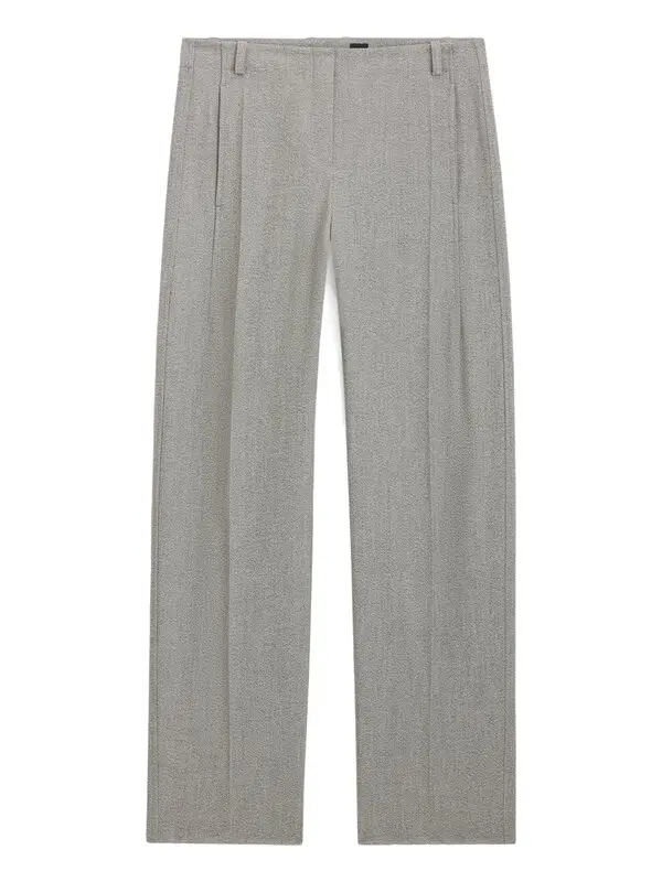BOSS Regular-fit Trousers In Sharkskin Twill - Silver