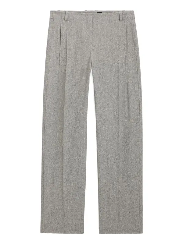 BOSS Regular-fit Trousers In Sharkskin Twill - Silver
