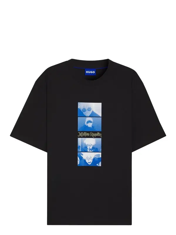 Hugo X Jujutsu Kaisen T-shirt With Character Print - Black