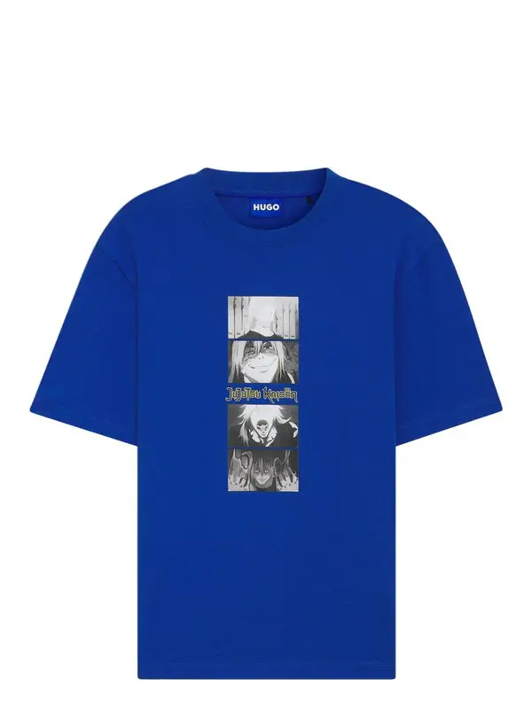 Hugo X Jujutsu Kaisen T-shirt With Character Print - Light Blue