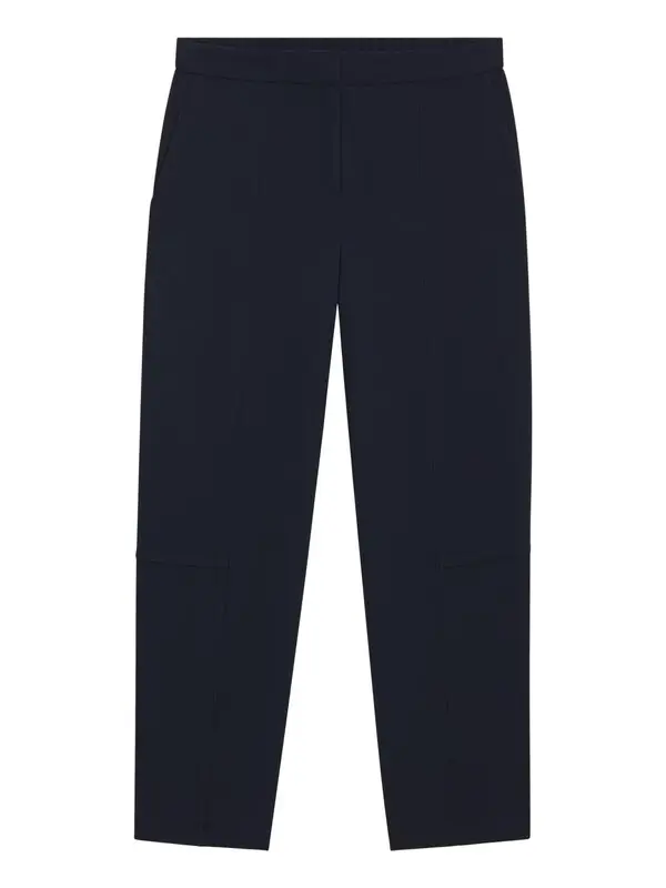 BOSS Relaxed-fit Crepe Trousers - Dark Blue