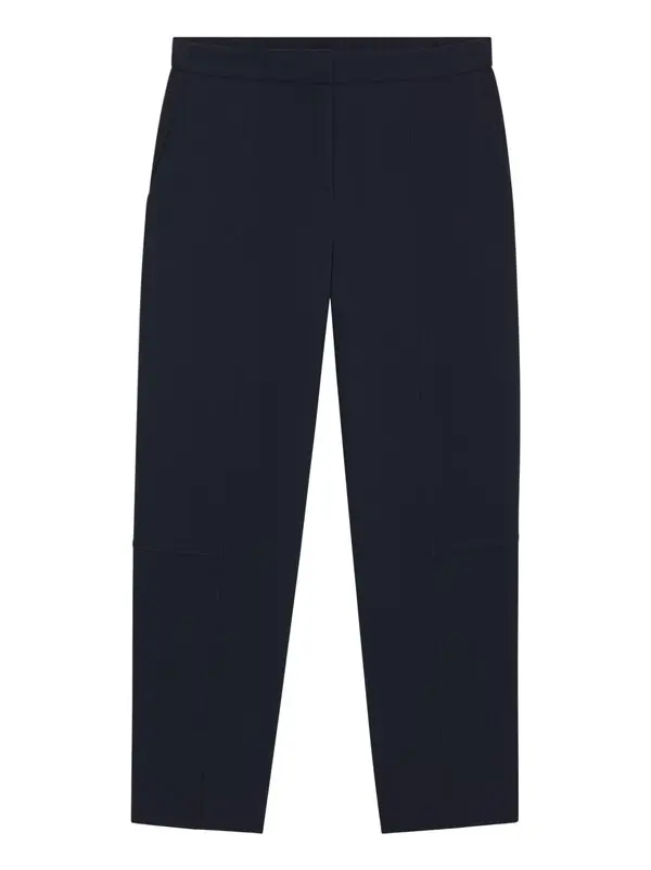 BOSS Relaxed-fit Crepe Trousers - Dark Blue