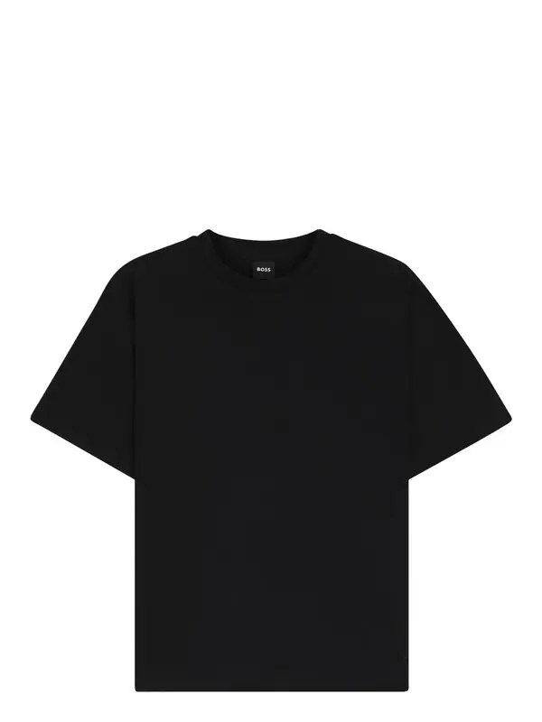 BOSS Relaxed-fit T-shirt In Mercerized Cotton - Black