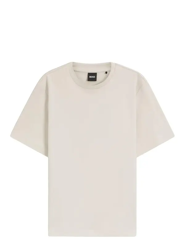 BOSS Relaxed-fit T-shirt In Mercerized Cotton - White
