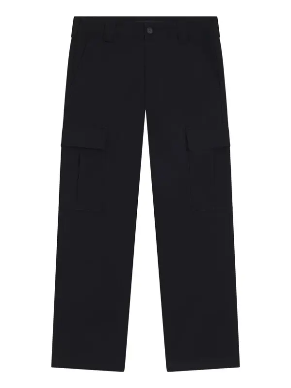 BOSS Beckham X Micro-patterned Cotton Cargo Trousers - Dark Blue