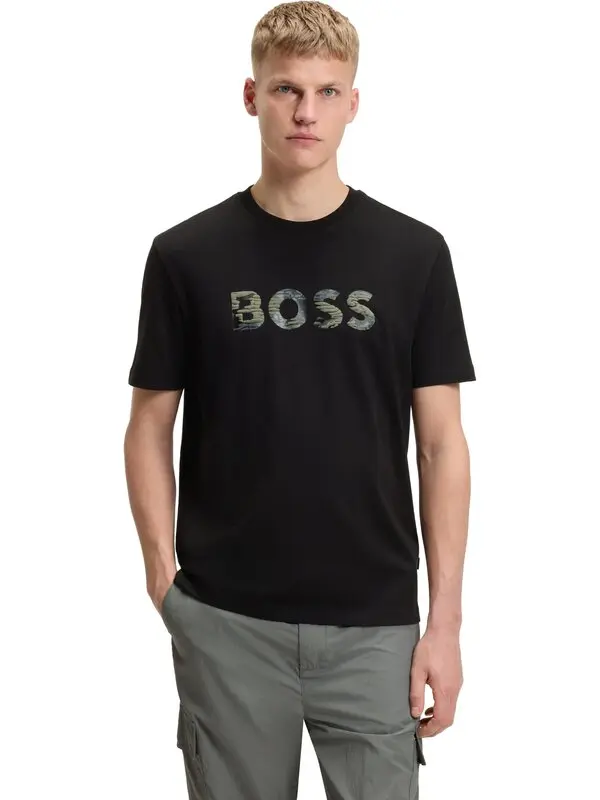BOSS Regular-fit T-shirt In Cotton Jersey - Black