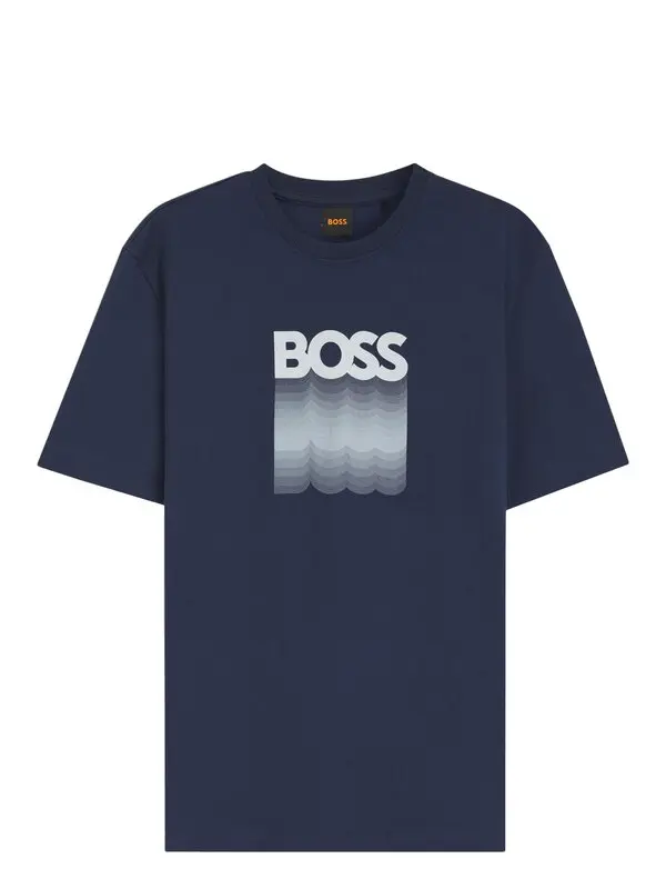 BOSS Regular-fit T-shirt In Cotton Jersey - Light Blue