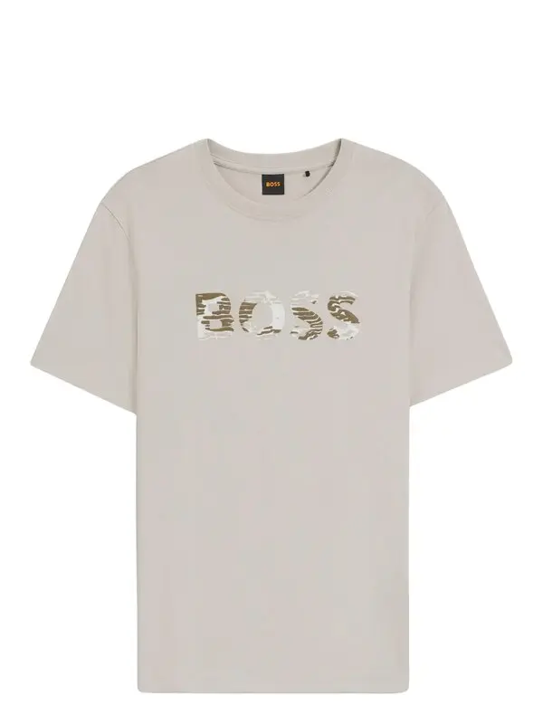 BOSS Regular-fit T-shirt In Cotton Jersey - Light Grey