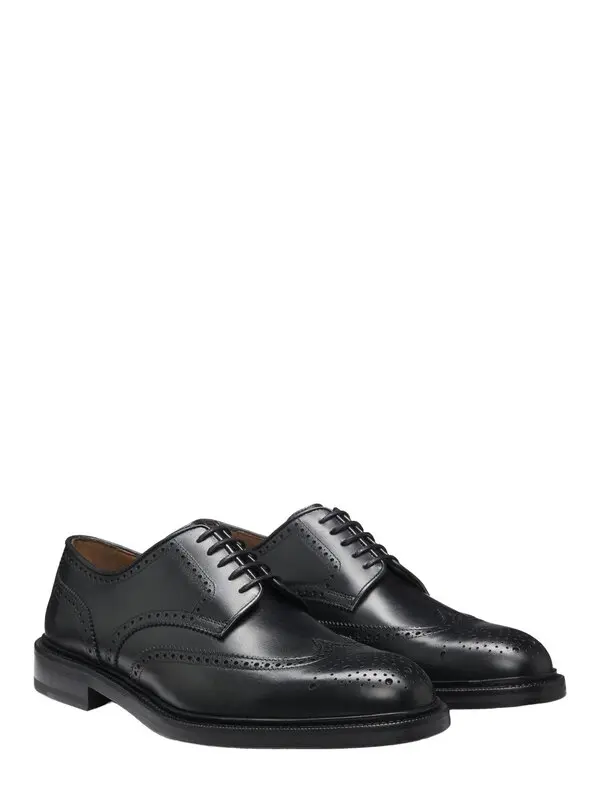BOSS Brogue-detail Derby Shoes - Black