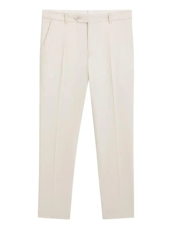 BOSS Tapered-fit Stretch Trousers - White