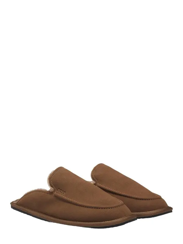 BOSS Microfibre Slippers - Dark Brown