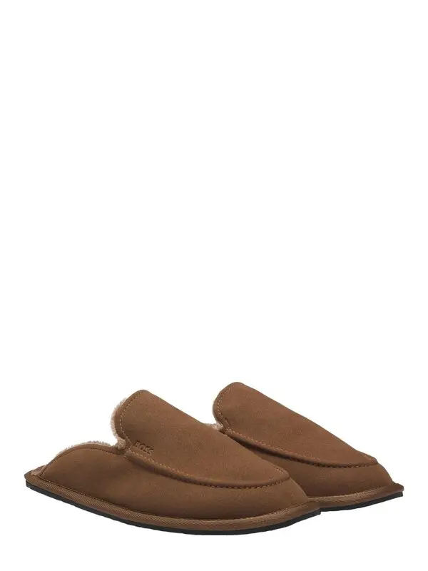 BOSS Microfibre Slippers - Dark Brown
