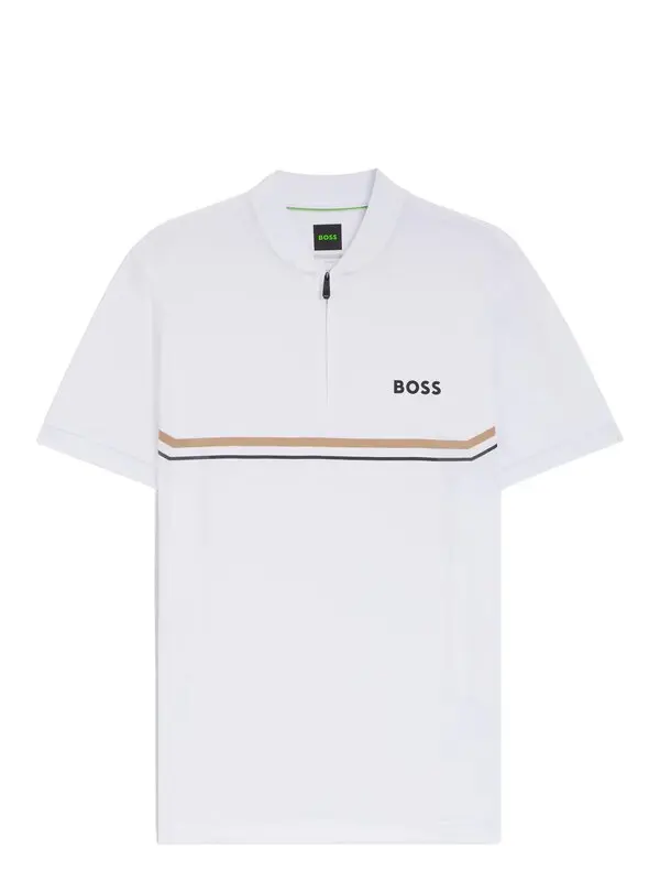 BOSS Polo Shirt With Seamless Bodymapping - White