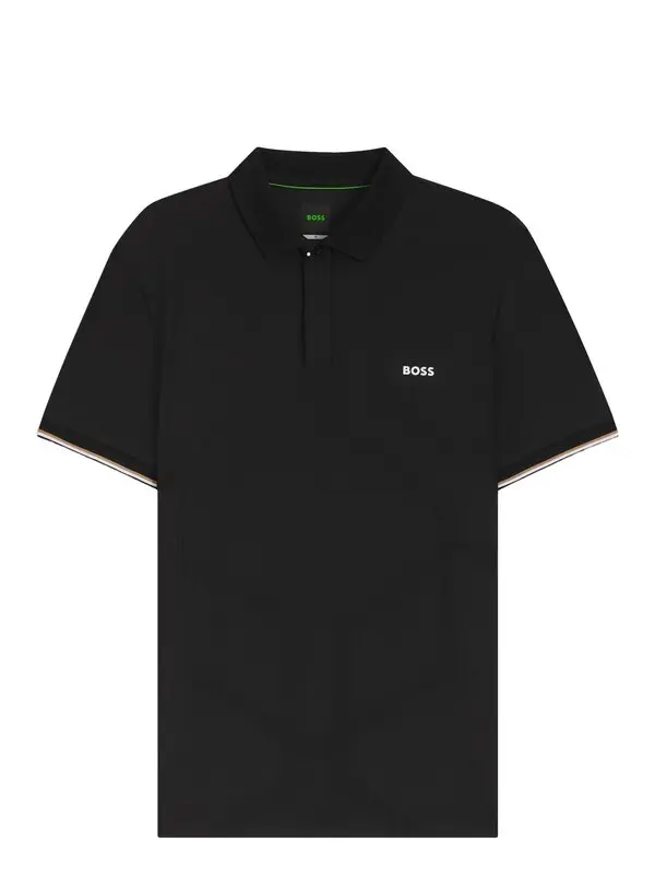 BOSS Bodymap-detail Polo Shirt With Quick-dry Performance - Black