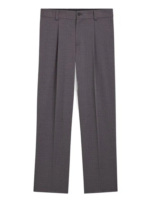 Hugo Modern-fit Trousers In Stretch Cloth - Dark Grey