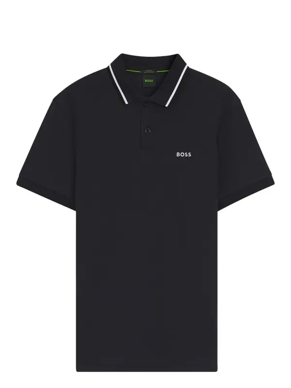 BOSS Paddy Slim-fit Polo Shirt In Interlock Cotton - Dark Blue