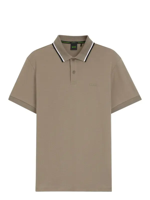 BOSS Paddy Slim-fit Polo Shirt In Interlock Cotton - Light Green