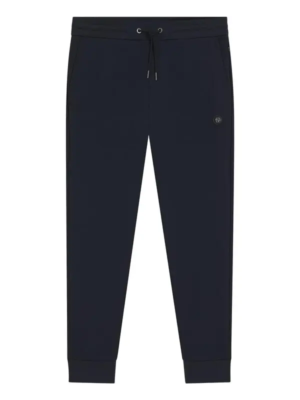 BOSS Cotton-blend Sweatpants With Double B Monogram - Dark Blue