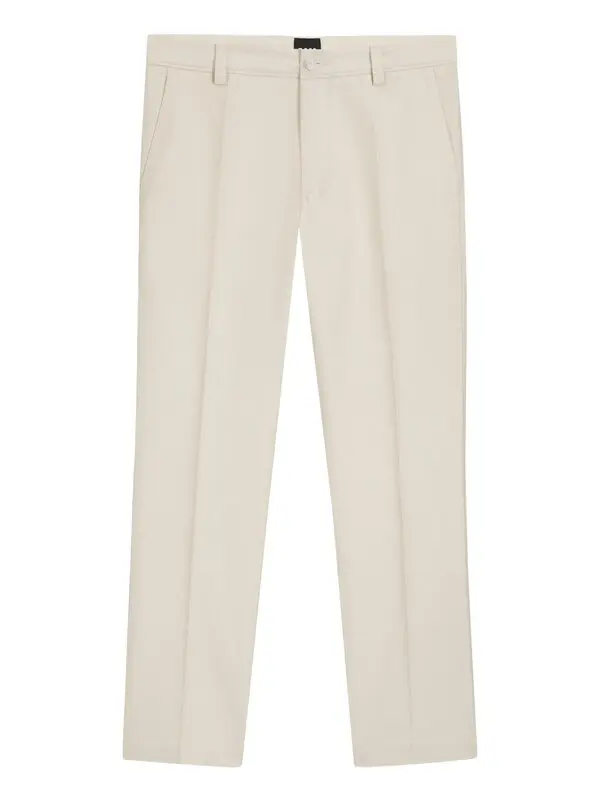 BOSS Cotton-blend Twill Trousers - White