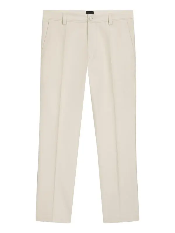 BOSS Cotton-blend Twill Trousers - White