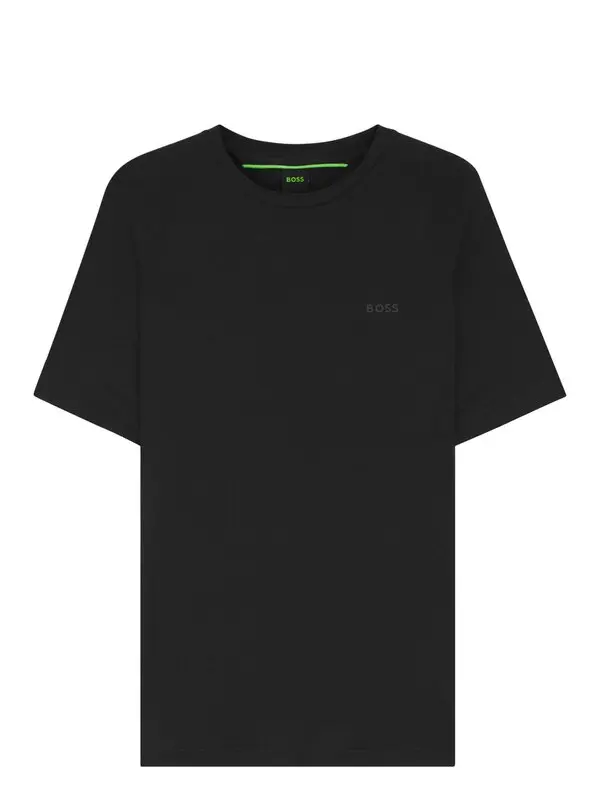 BOSS Logo-detail T-shirt In A Slim Fit - Black