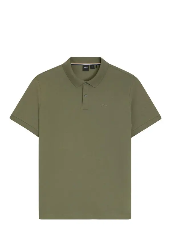 BOSS Pallas Polo Shirt In Cotton Piqué With Logo Details - Green