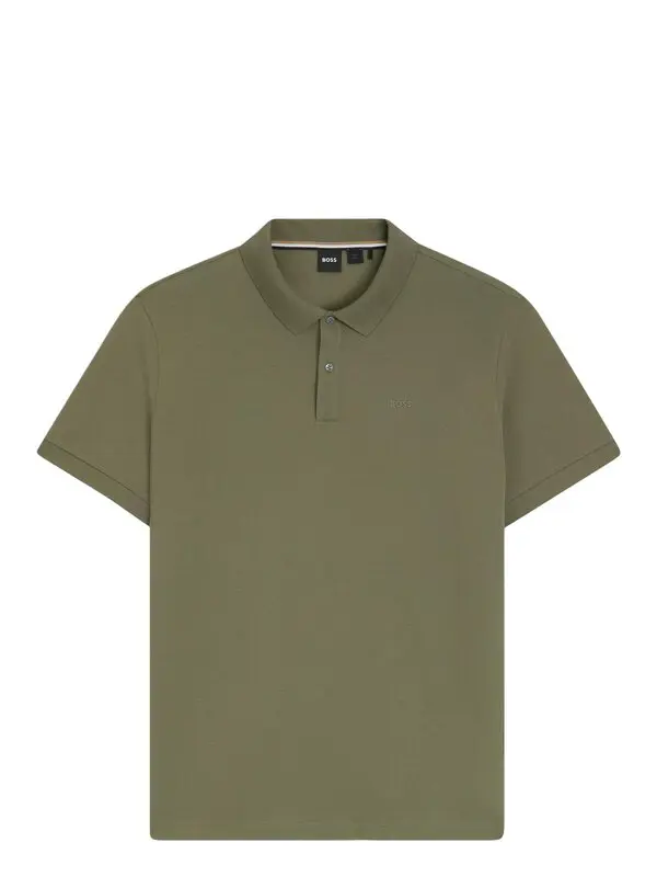 BOSS Pallas Polo Shirt In Cotton Piqué With Logo Details - Green