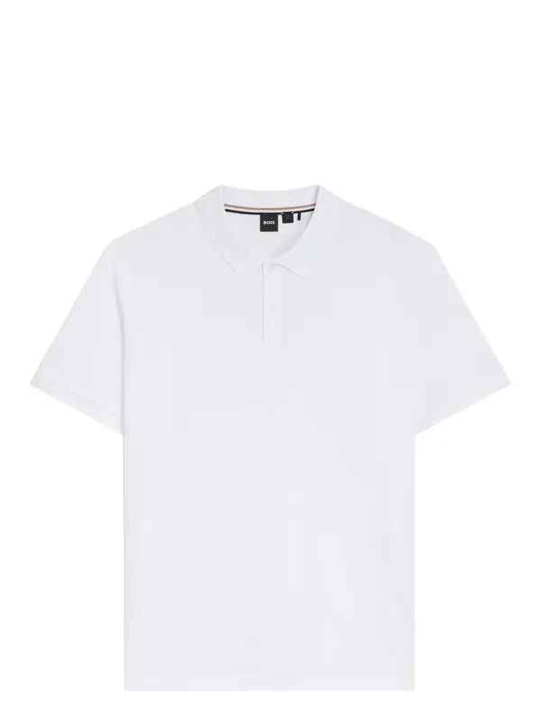 BOSS Pallas Polo Shirt In Cotton Piqué With Logo Details - White