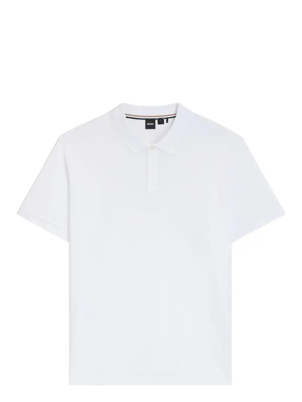 BOSS Pallas Polo Shirt In Cotton Piqué With Logo Details - White