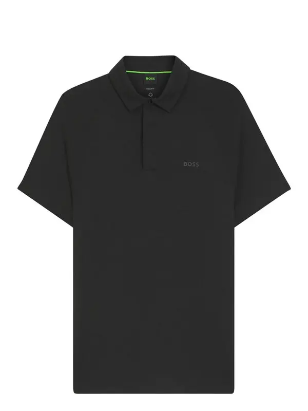 BOSS Slim-fit Polo Shirt With Temperature-regulating Performance - Black