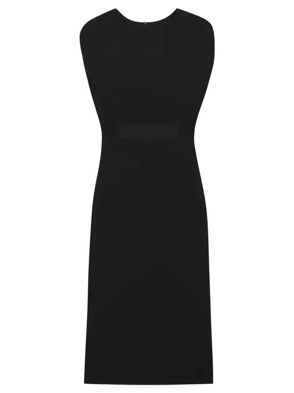BOSS Stretch Jersey Dress With Waistband Detail - Black