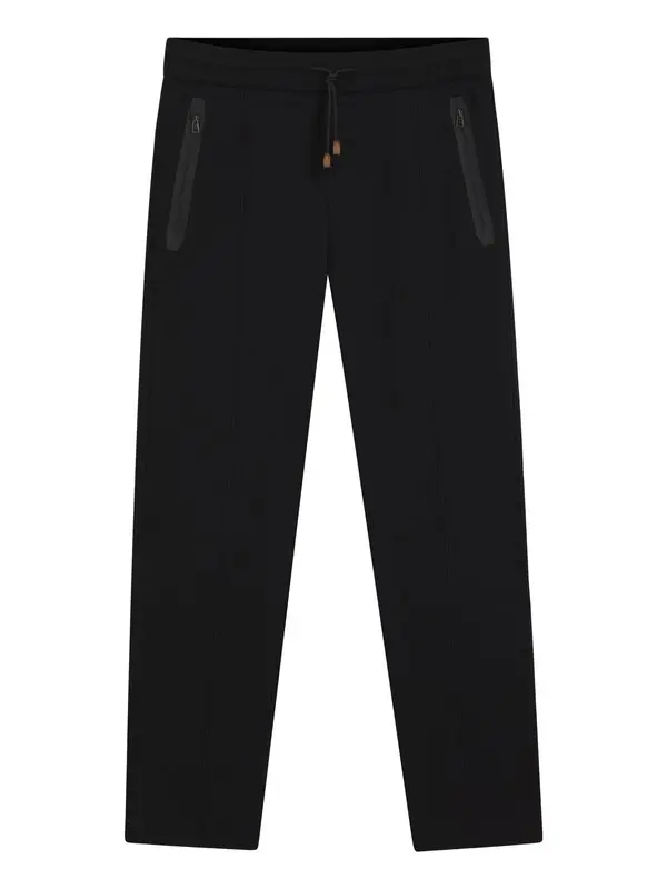 BOSS Cotton-blend Tracksuit Bottoms In A Regular Fit - Black