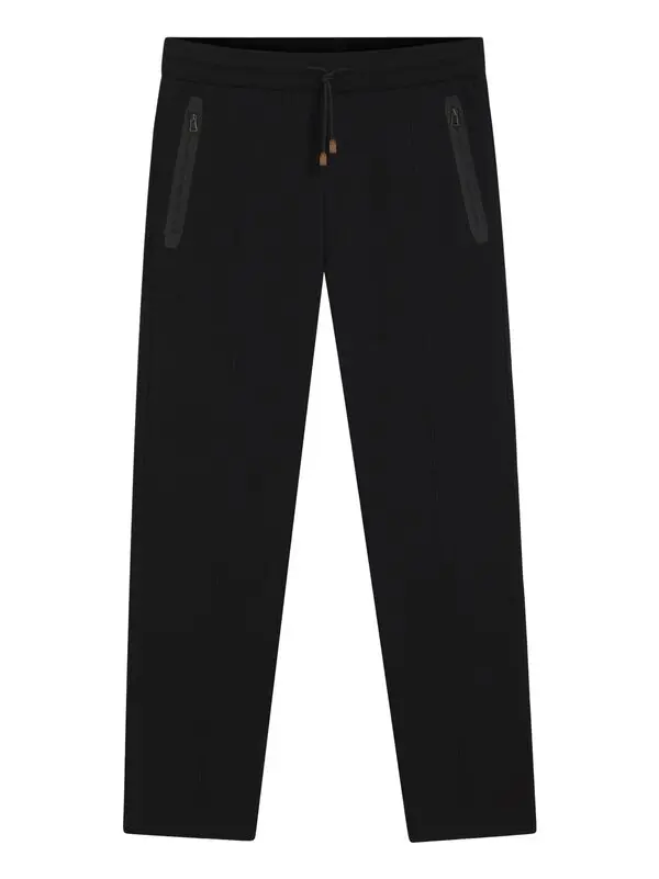 BOSS Cotton-blend Tracksuit Bottoms In A Regular Fit - Black