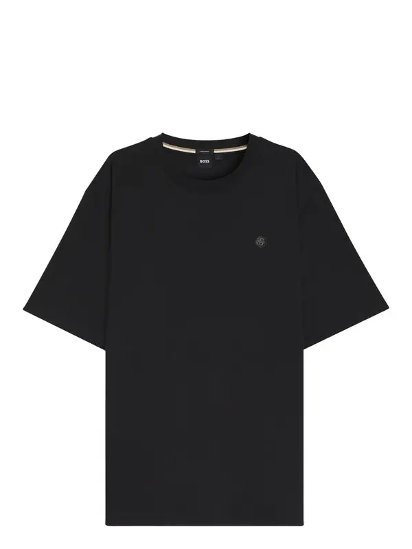 BOSS Regular-fit T-shirt In Mercerized Interlock Cotton - Black