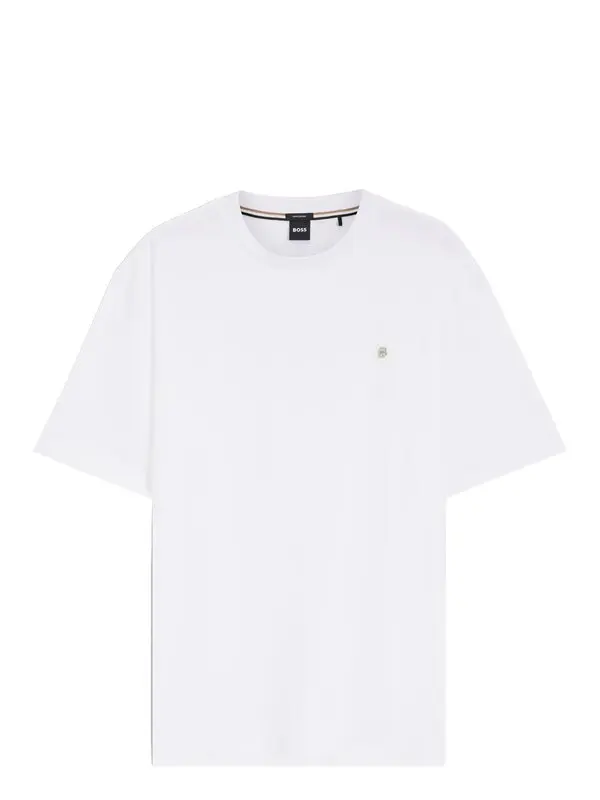 BOSS Regular-fit T-shirt In Mercerized Interlock Cotton - White