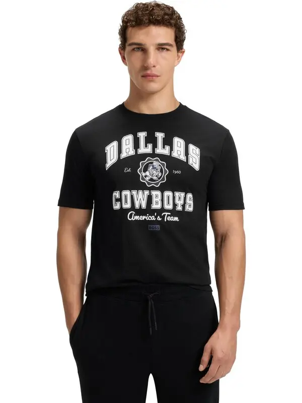 BOSS X Dallas Cowboys T-shirt With Alternative Logo - Black