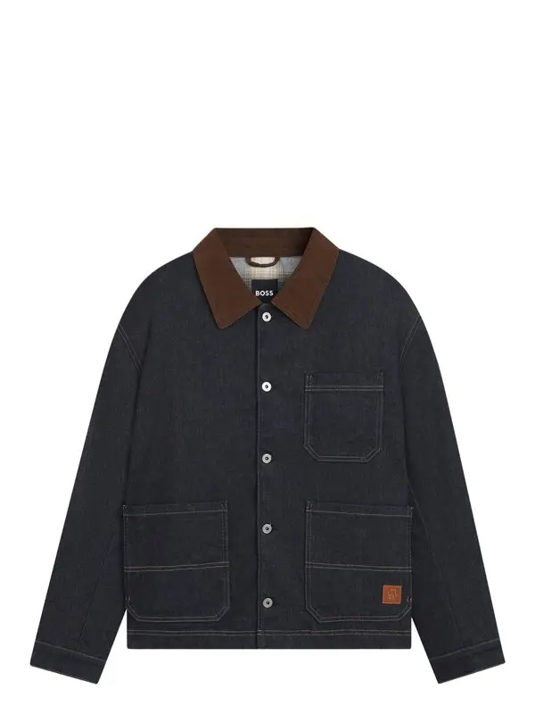 BOSS Indigo Denim Shirt Jacket - Dark Blue