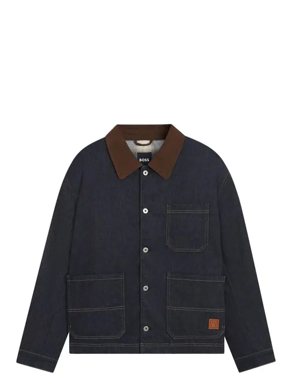 BOSS Indigo Denim Shirt Jacket - Dark Blue