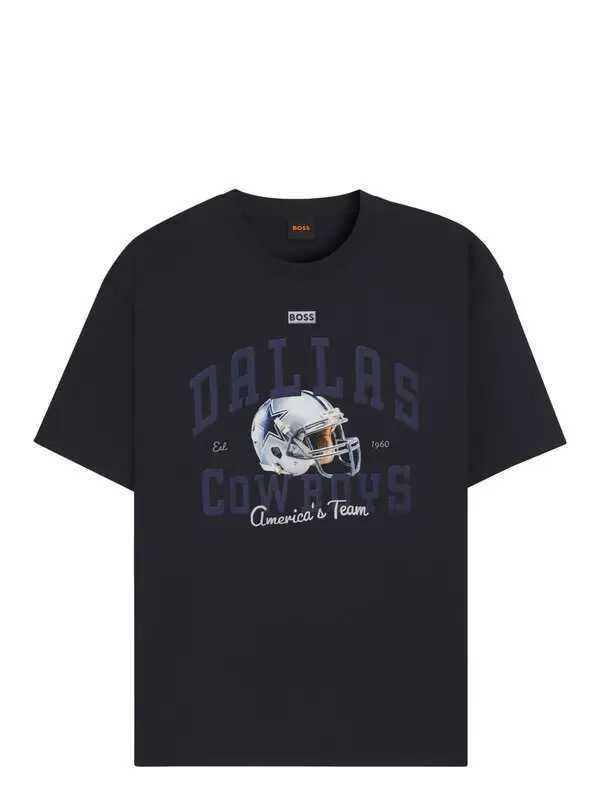 BOSS X Dallas Cowboys T-shirt With Helmet Graphic - Dark Blue