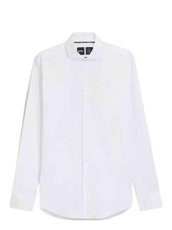 BOSS Slim-fit Shirt In Easy-iron Cotton-blend Poplin - White